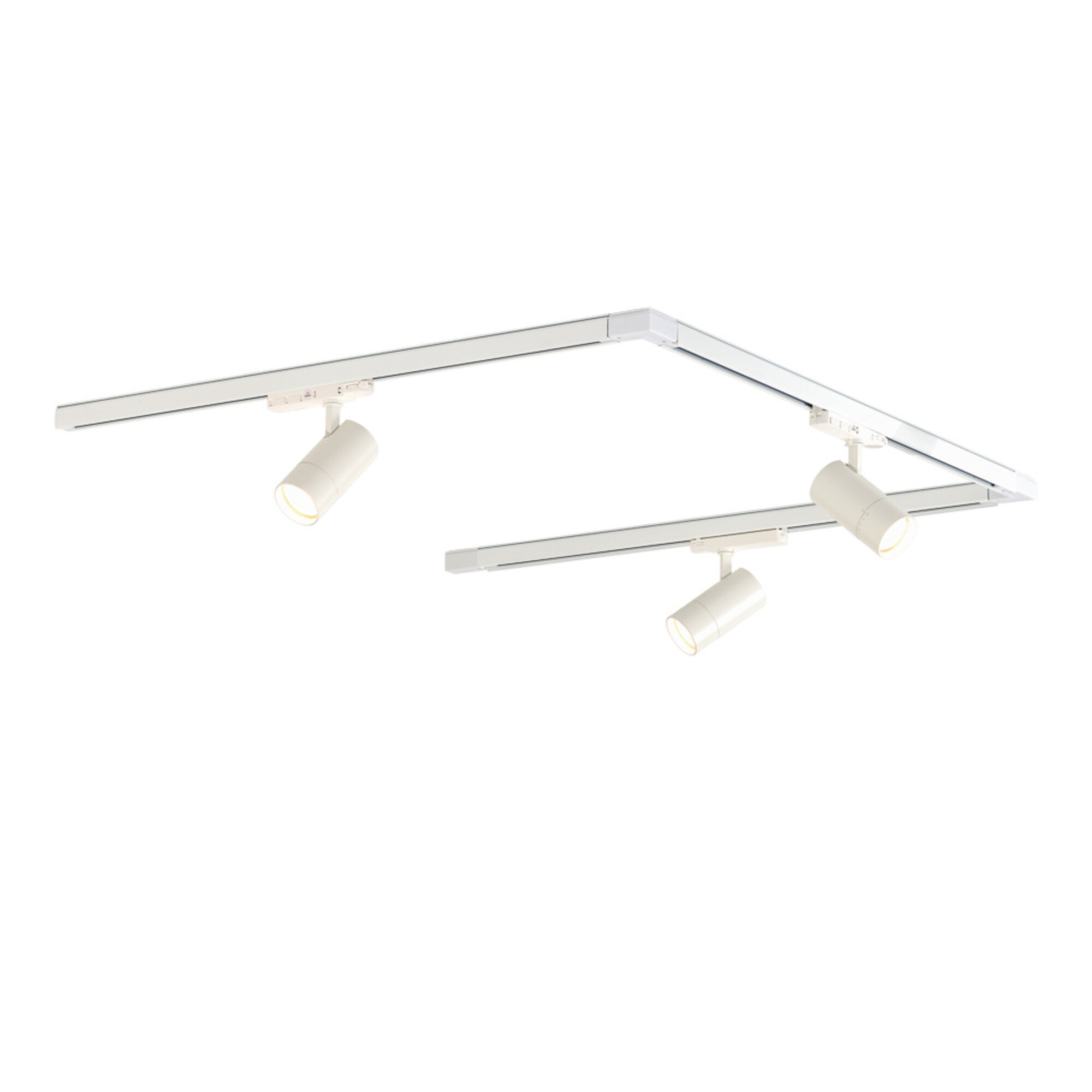 Zoom 3-Circuit Track Lighting Set - U-Shape - White - 3 Spots | Qub ...