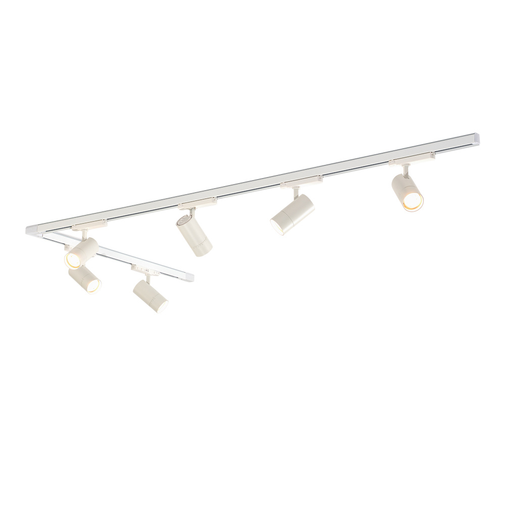 Zoom 3-fase railverlichting set - L-vorm - Wit - 6 spots | Qub ...