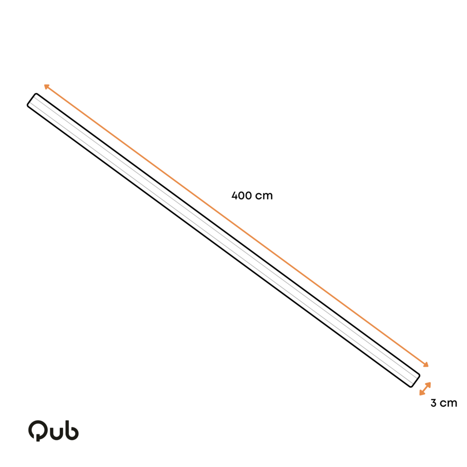 3-phase track rail surface mounted 4m white - single rail | Qub | Qub ...