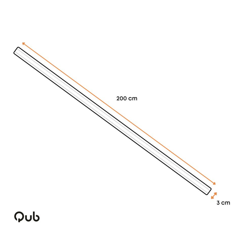 3-phase track rail surface mounted 2m white - single rail | Qub | Qub ...