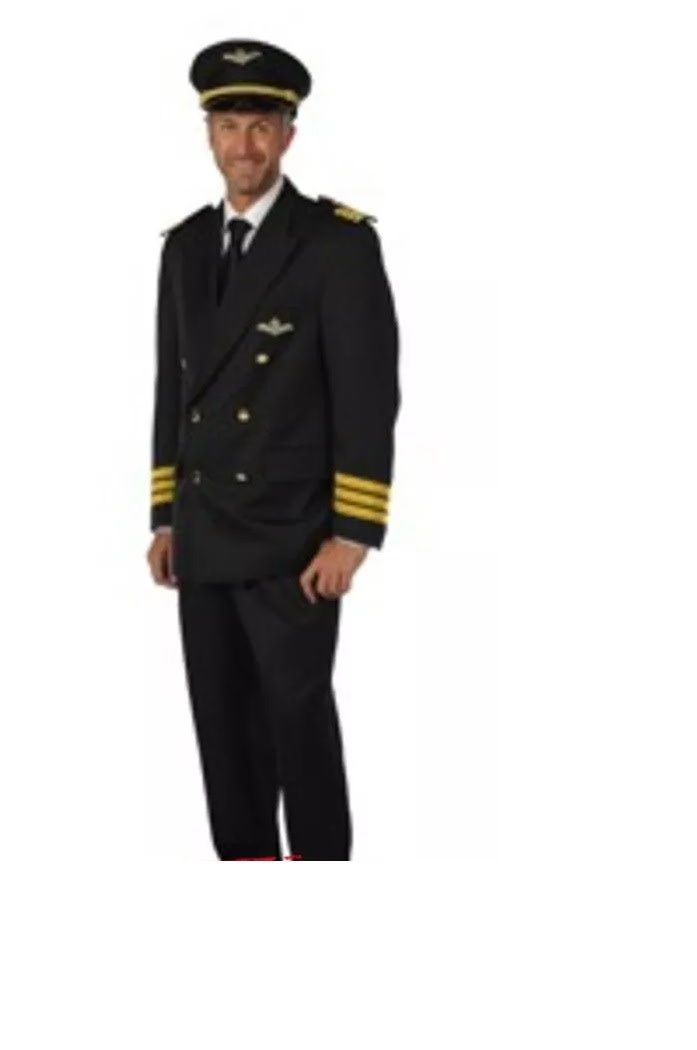 Kostuum Piloot luxe, zwart - FeestkledingBreda.nl