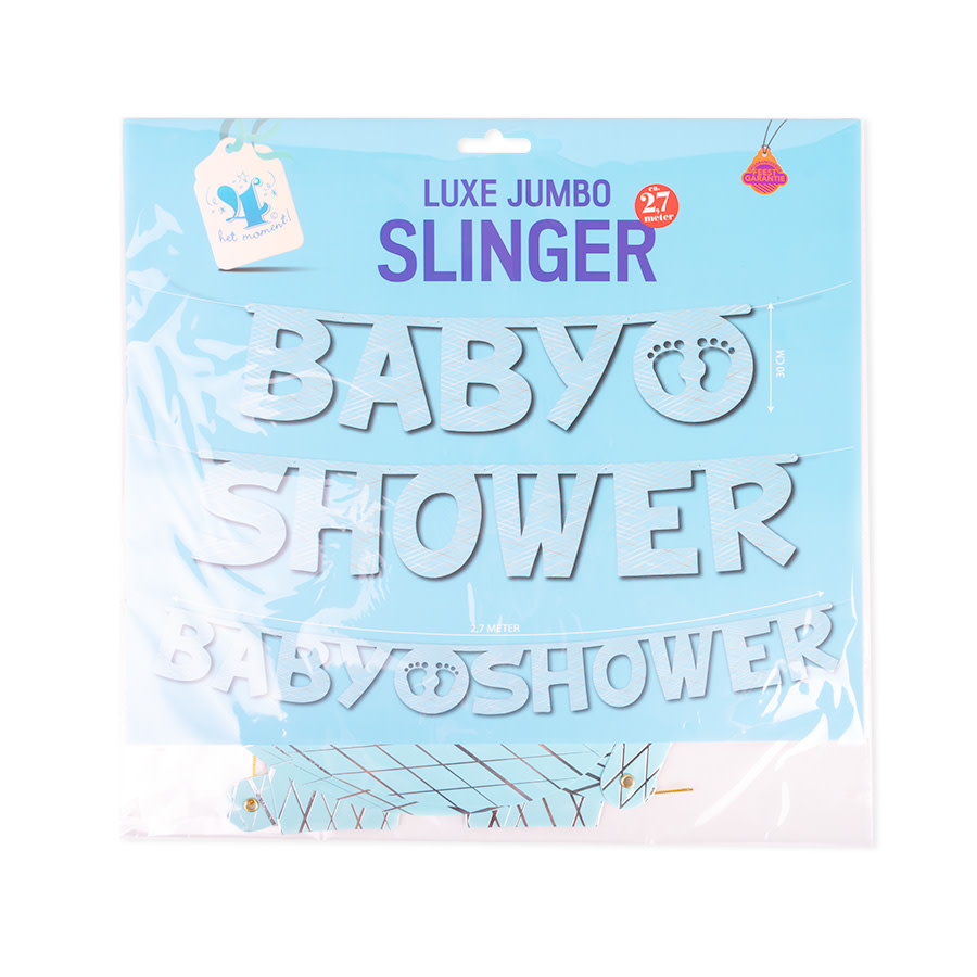 Luxe Jumbo slinger Baby shower blauw | Feestkleding Breda ...