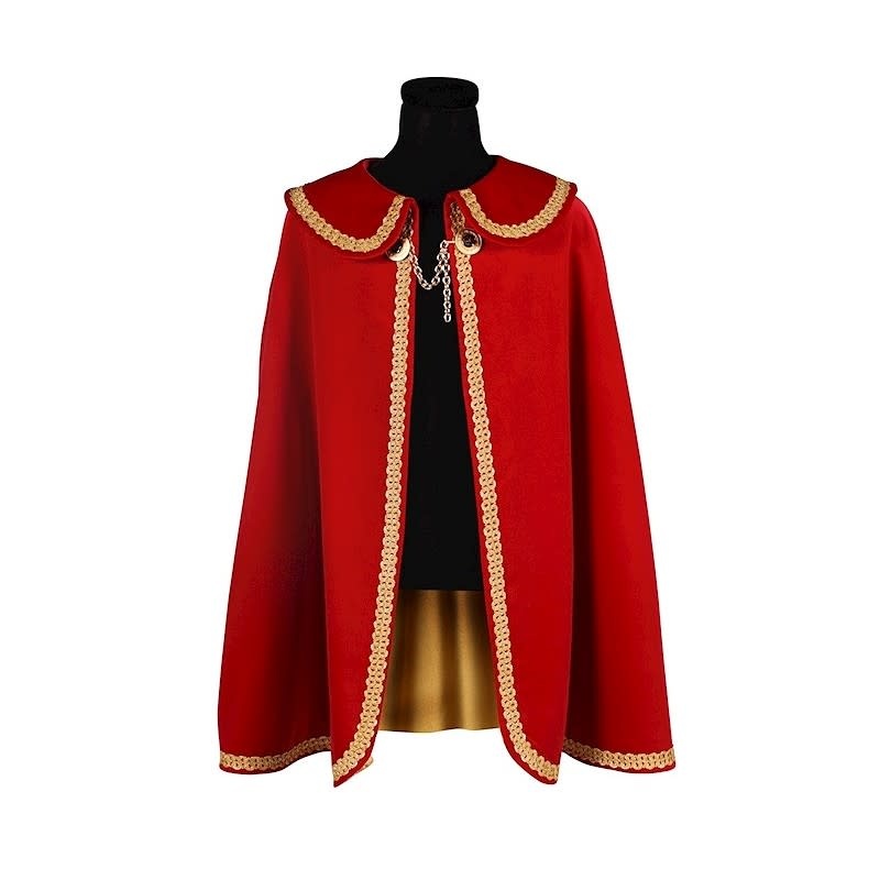 Luxe cape rood/goud | Feestkleding Breda - FeestkledingBreda.nl