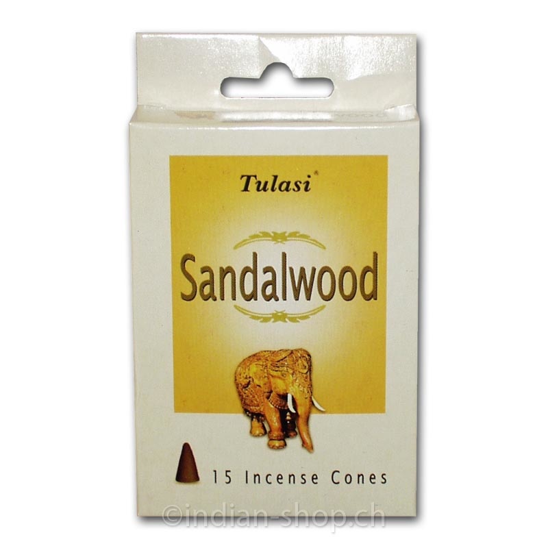 Sarathi Sandalwood 15 Incense Cones - padmini.ch