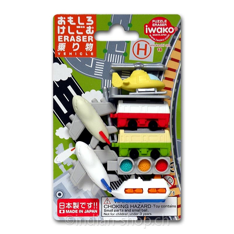 Iwako Erasers Vehicles Set - padmini.ch