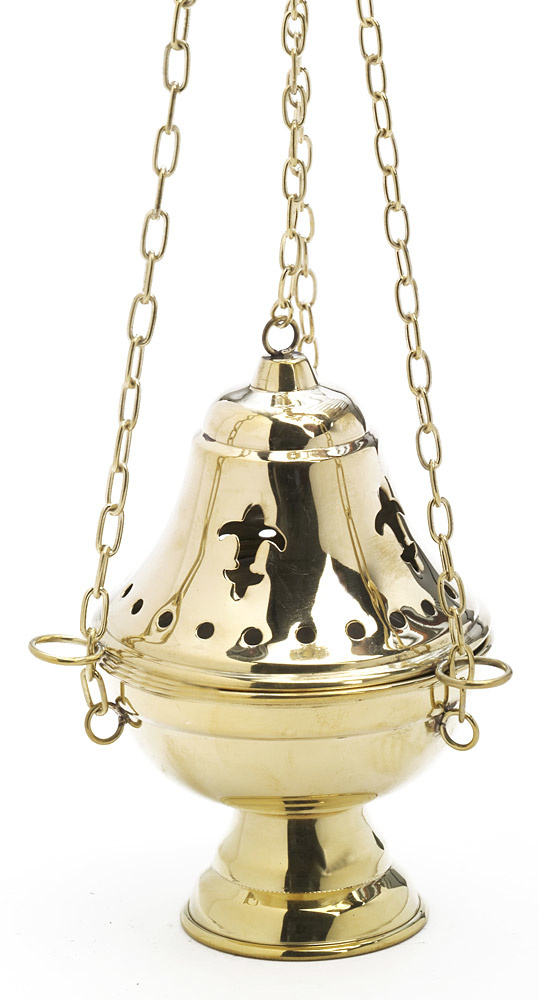 Metal Censer with Chains - Thurible 17cm - padmini.ch