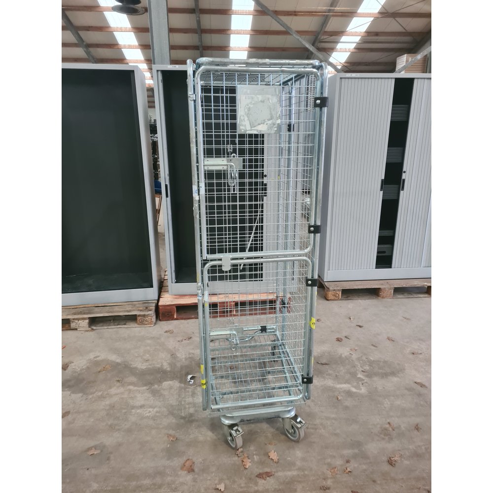 Rolcontainer 5-heks met nestbare A-frame bodem, gebruikt - Emtrade.nl