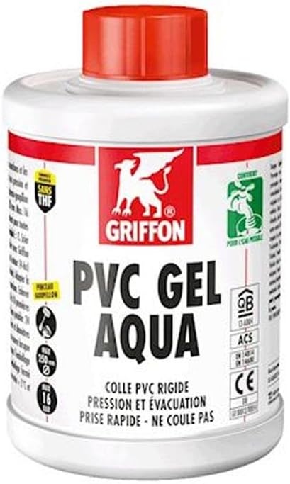 PVC-lijm, druk/Evac. Gel Griffon pot 1 l met kwast - Emtrade.nl