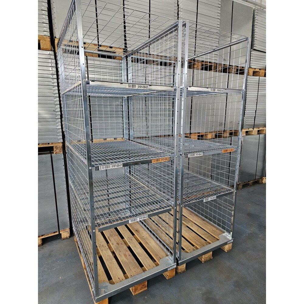Pallet box 1200x800xH2200 met 3 legborden (4 niveaus), Als nieuw ...