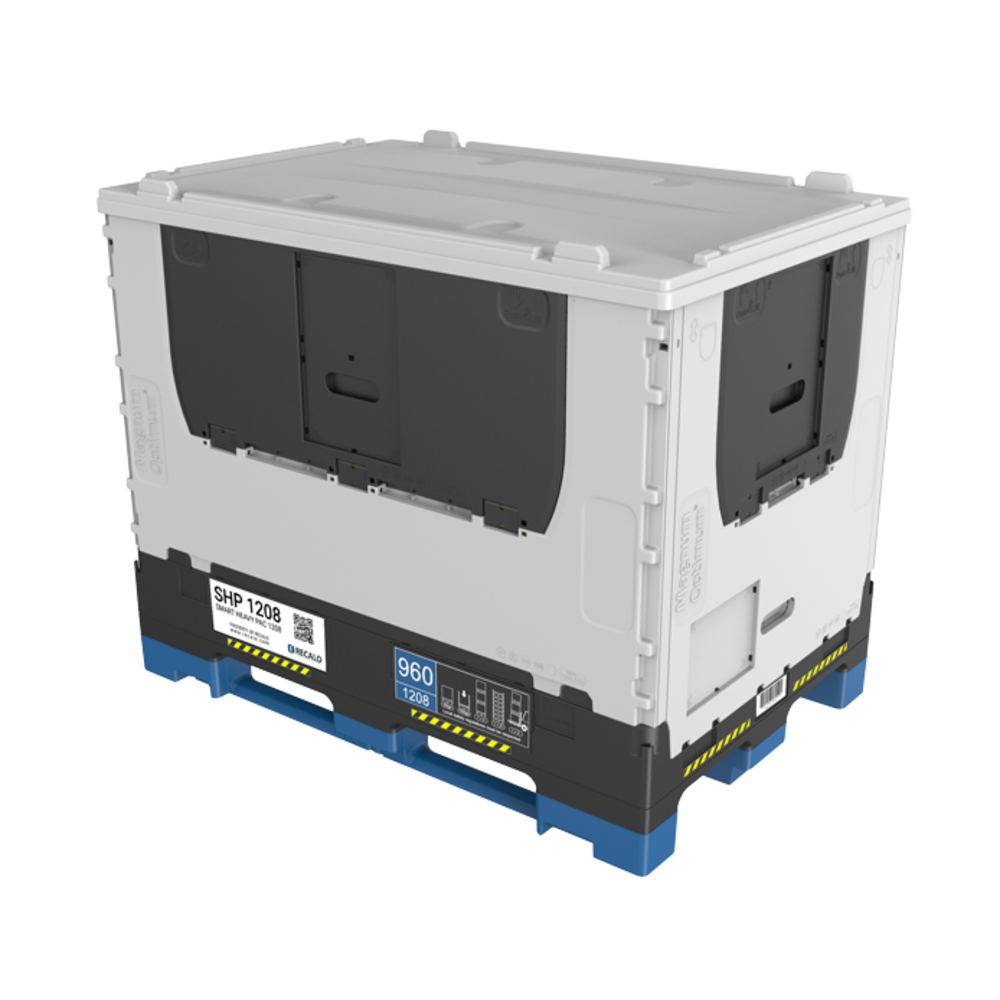 Magnum Optimum 1208 palletbox met deksel, gebruikt (zgan) - Emtrade.nl