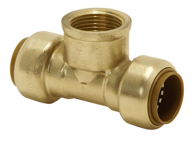 Tectite steekfitting T-stuk met afloop 22 mm x 3/4" IS - Emtrade.nl