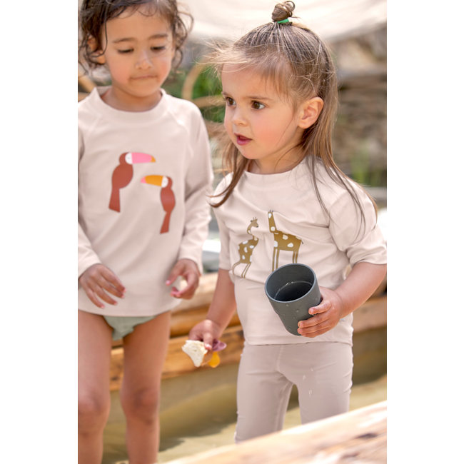 LSF long sleeve rash guard toucan powder pink - Babilo