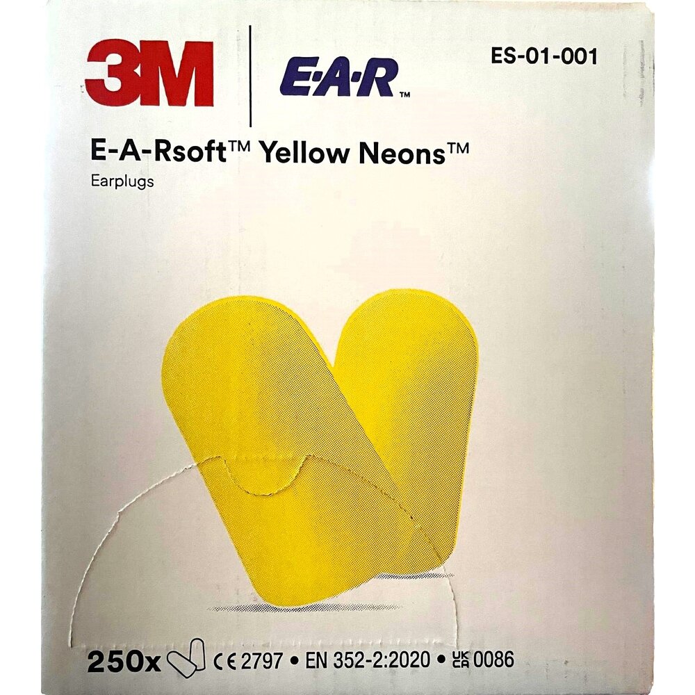 EAR Soft Yellow Neon oordoppen | 250 paar | SNR 34dB - Oordopjesonline.nl