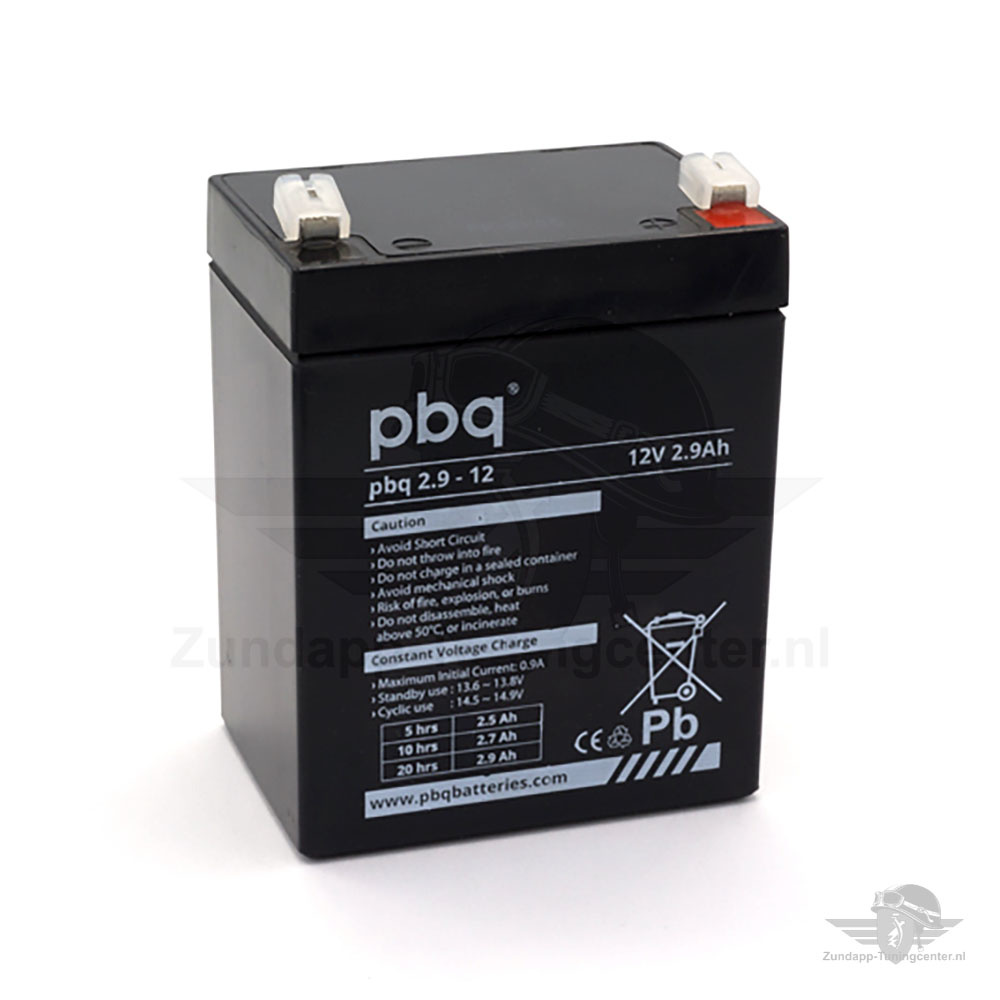 Accu 12V 2,9Ah - Zundapp-Tuningcenter.nl