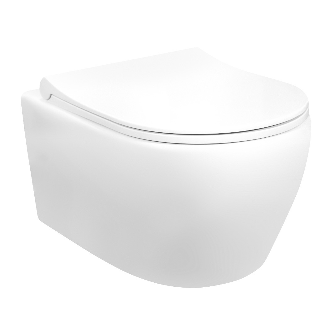Creavit Aloni Randloos Hangtoilet met bidet Mat Wit incl. Toiletbril ...