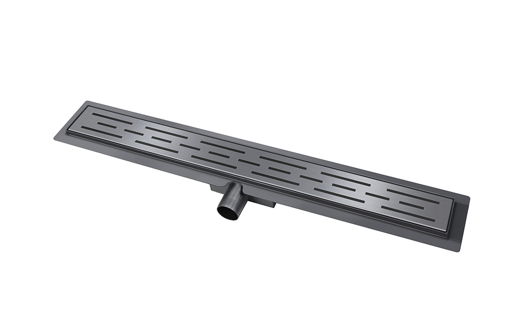 Douchegoot Gunmetal 100cm met Flens - Uitneembaar Sifon + uitneembaar ...