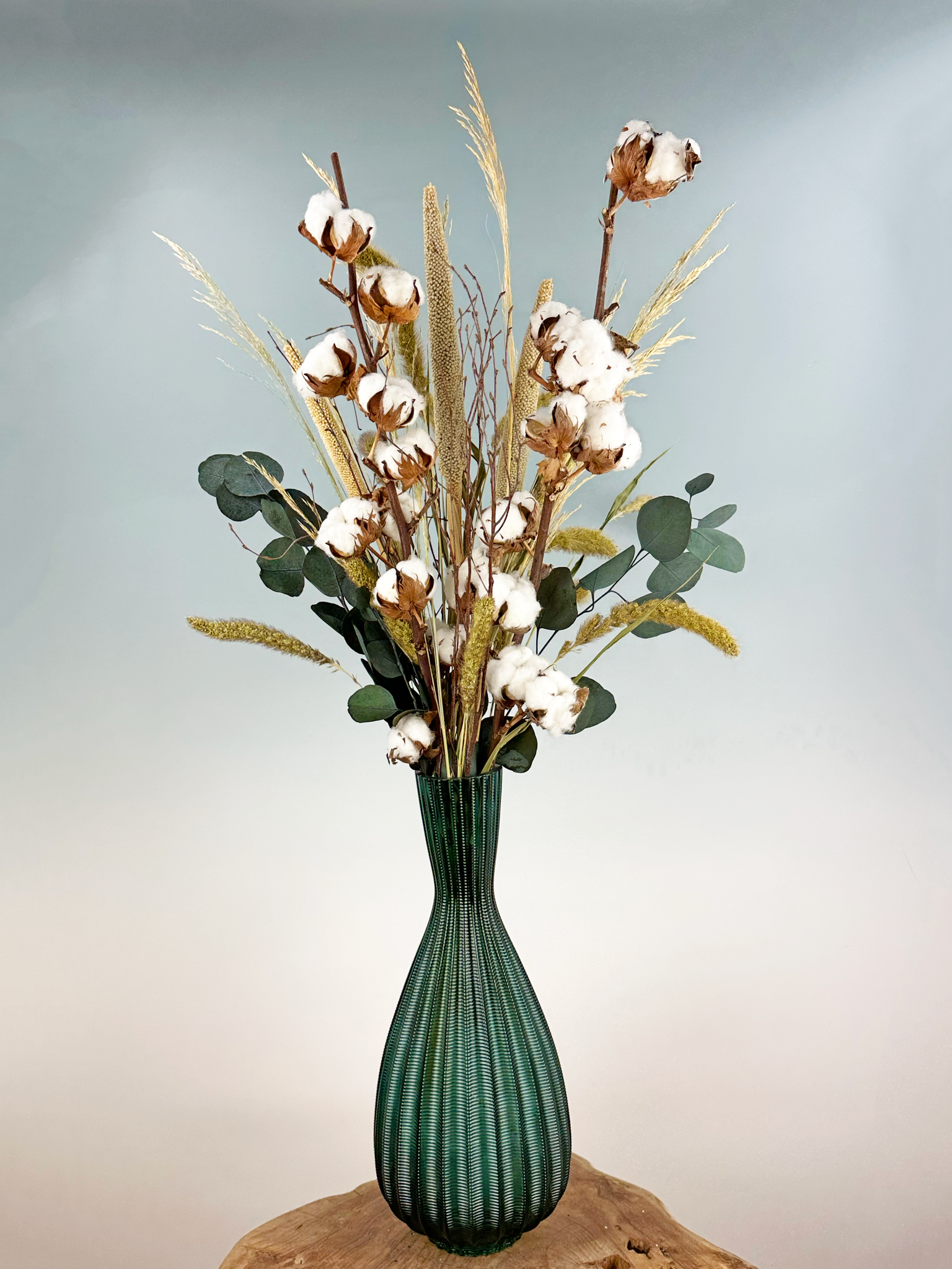 Droogboeket 'Bombacio' | 85cm | Droogbloemetjes.nl - Droogbloemetjes.nl