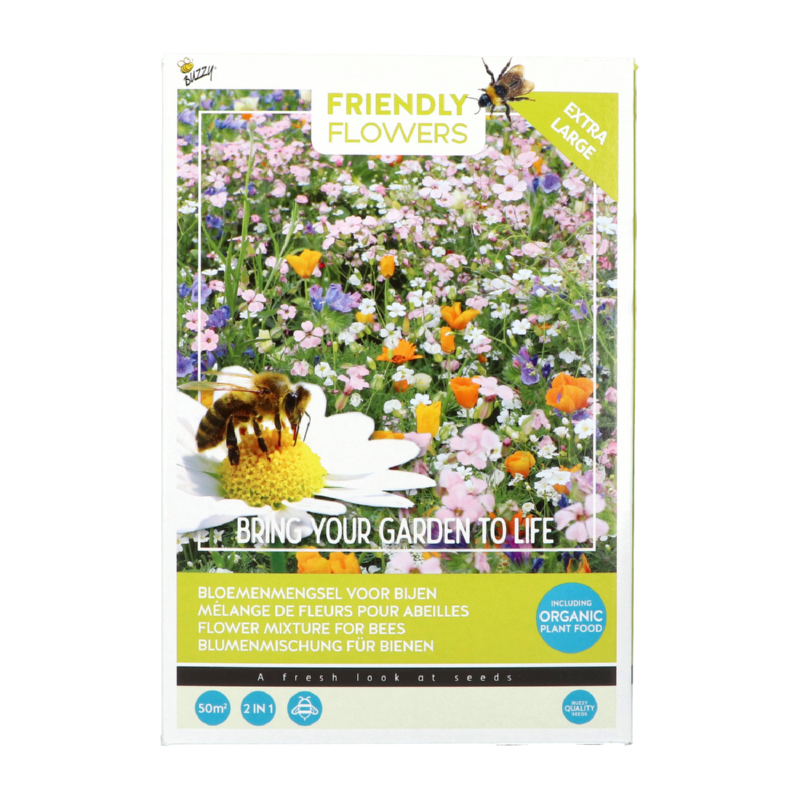 Buzzy® Friendly Flowers XL Bijen Laag 50m² | Droogbloemetjes.nl ...