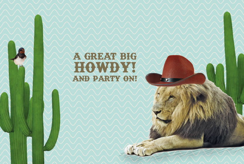 Carte A great big howdy and party on - Enfant Terrible | Little Thingz