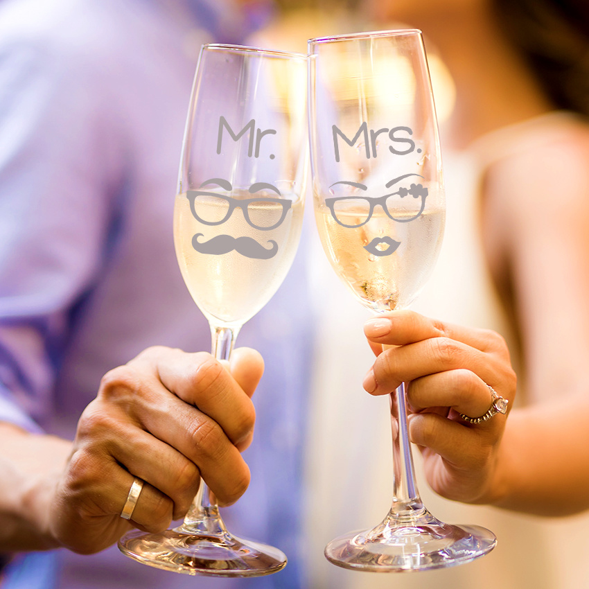 Champagneglas met gravering - EliteGifts