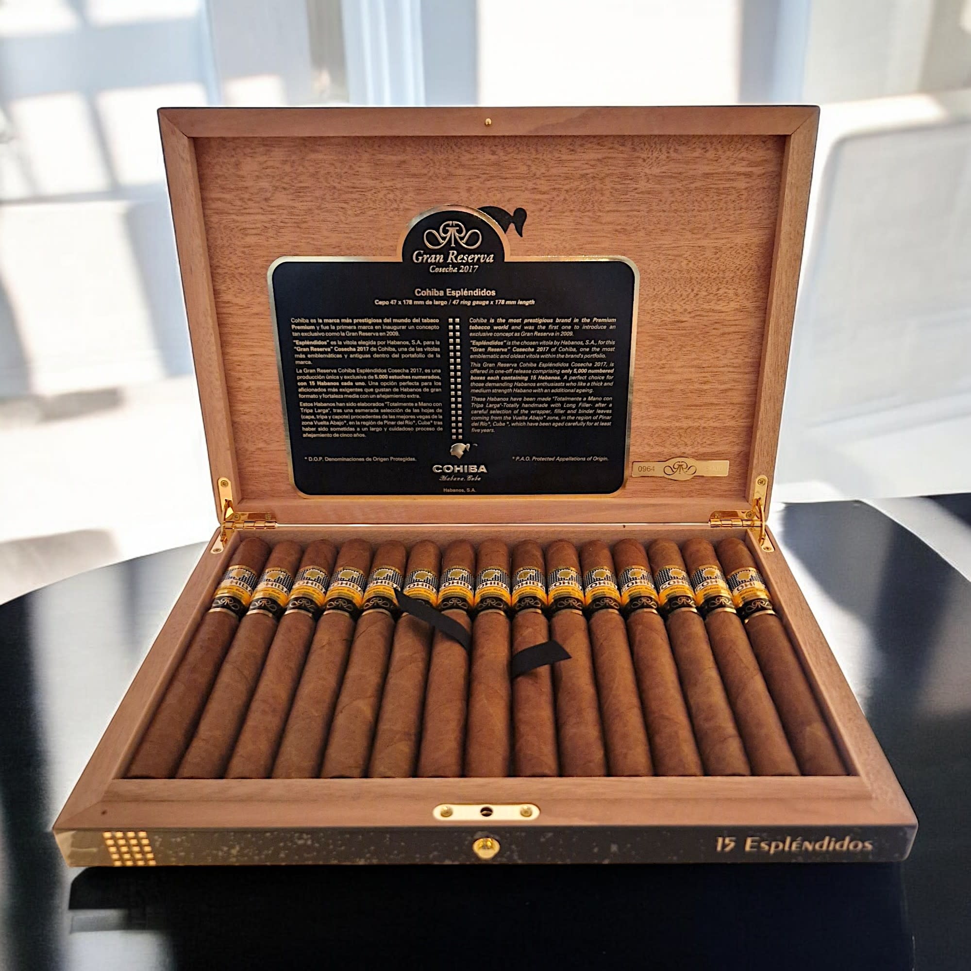 COHIBA COHIBA ESPLENDIDOS GRAN RESERVA COSECHA 2017 - RHEIN 1905 GENEVA
