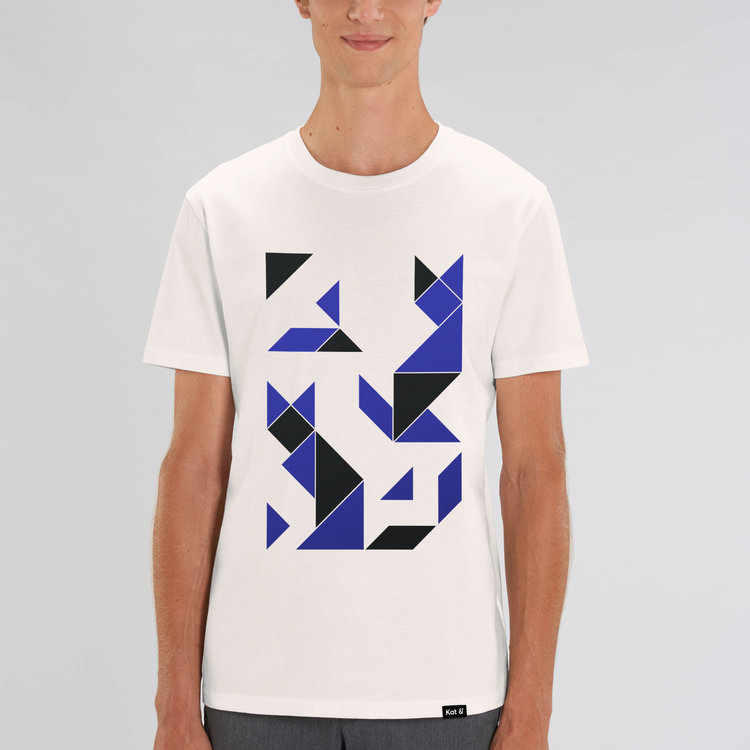 Kat & t-shirt tangram / vintage white - Kat & Bakkie