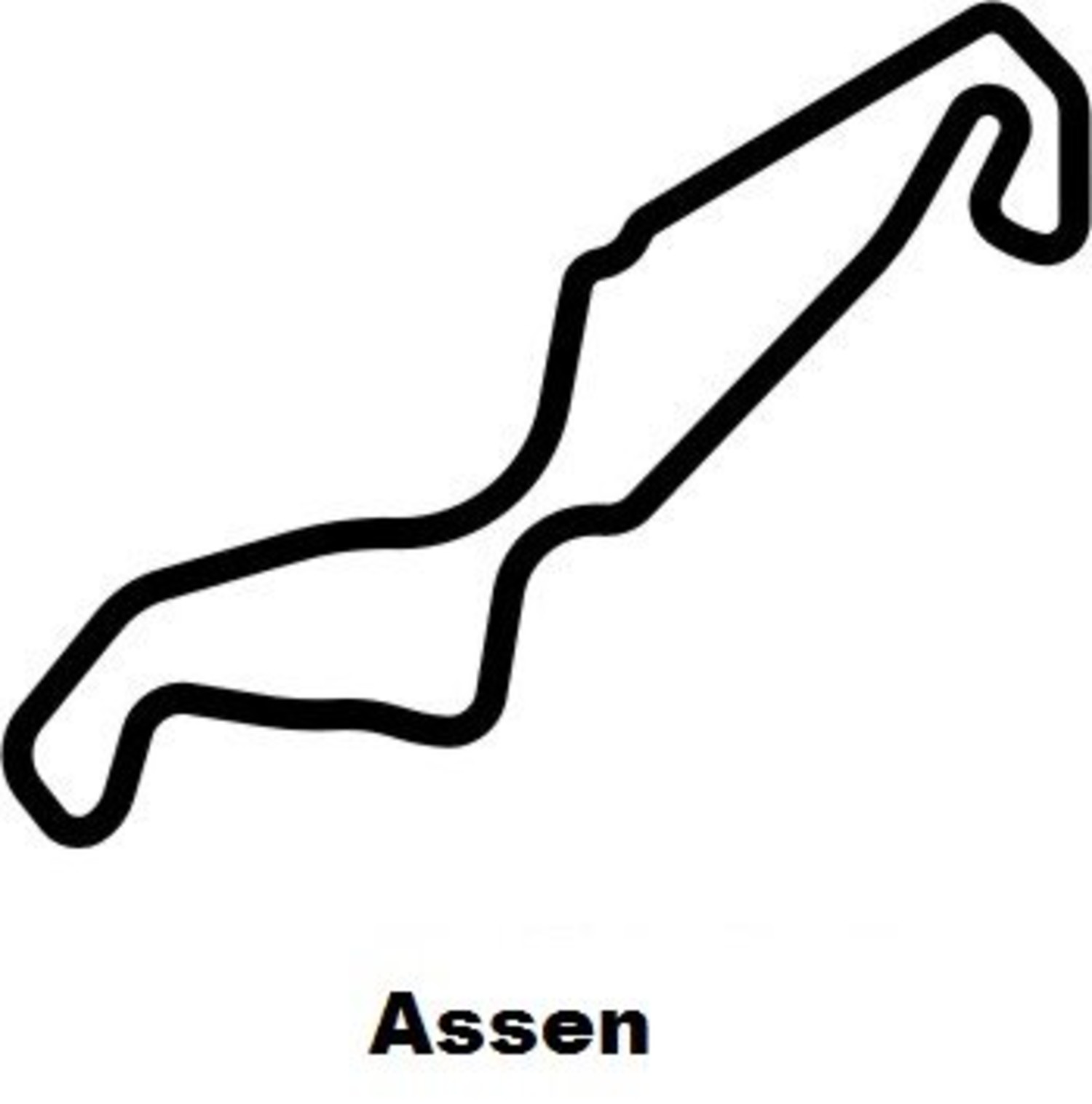 Assen circuit sticker - Stickerloods.nl