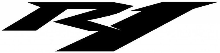 R1 logo sticker - Stickerloods.nl