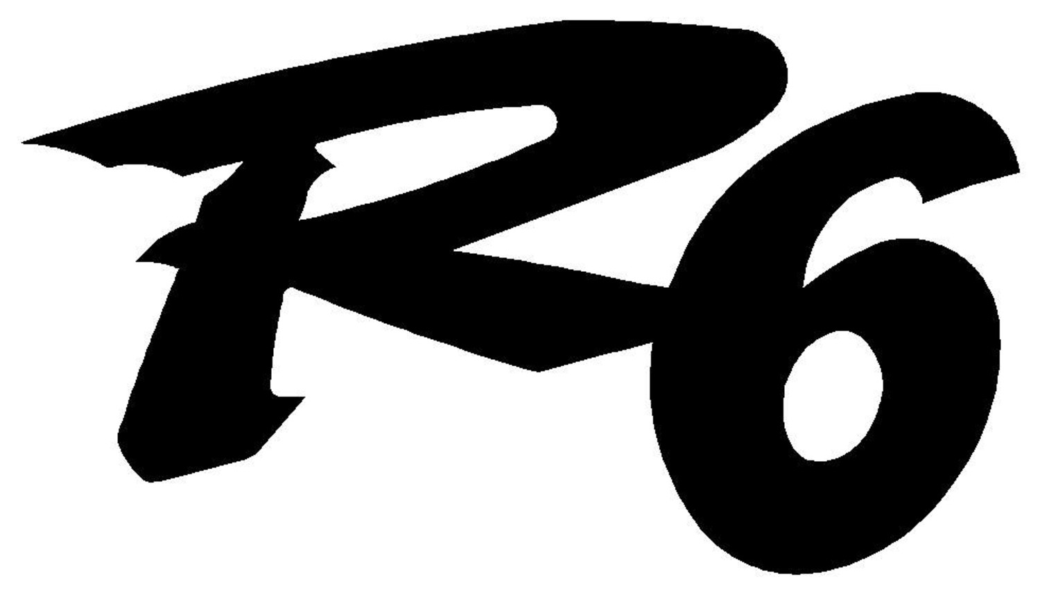 R6 logo sticker - Stickerloods.nl