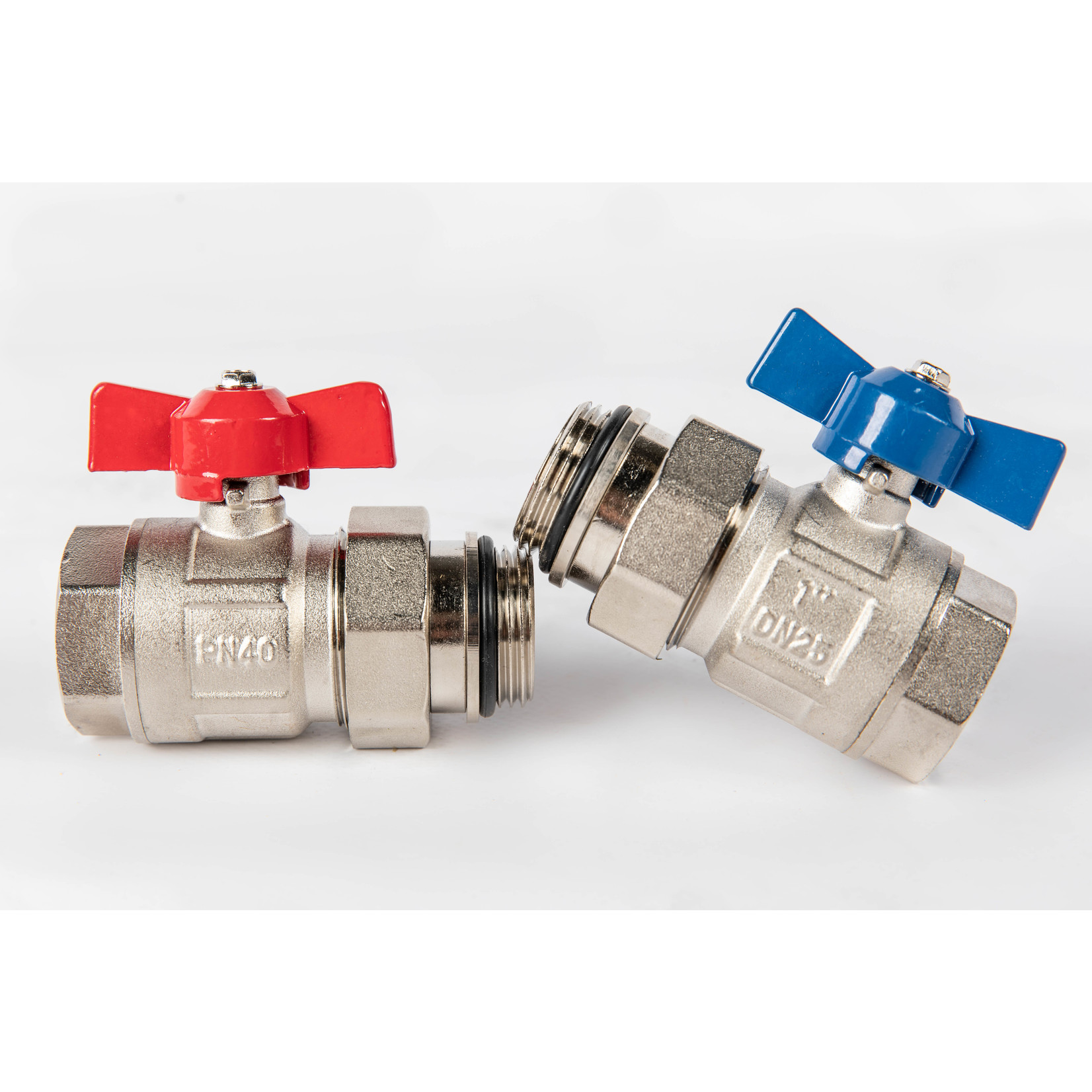 Set of straight taps - Vloerverwarming Service