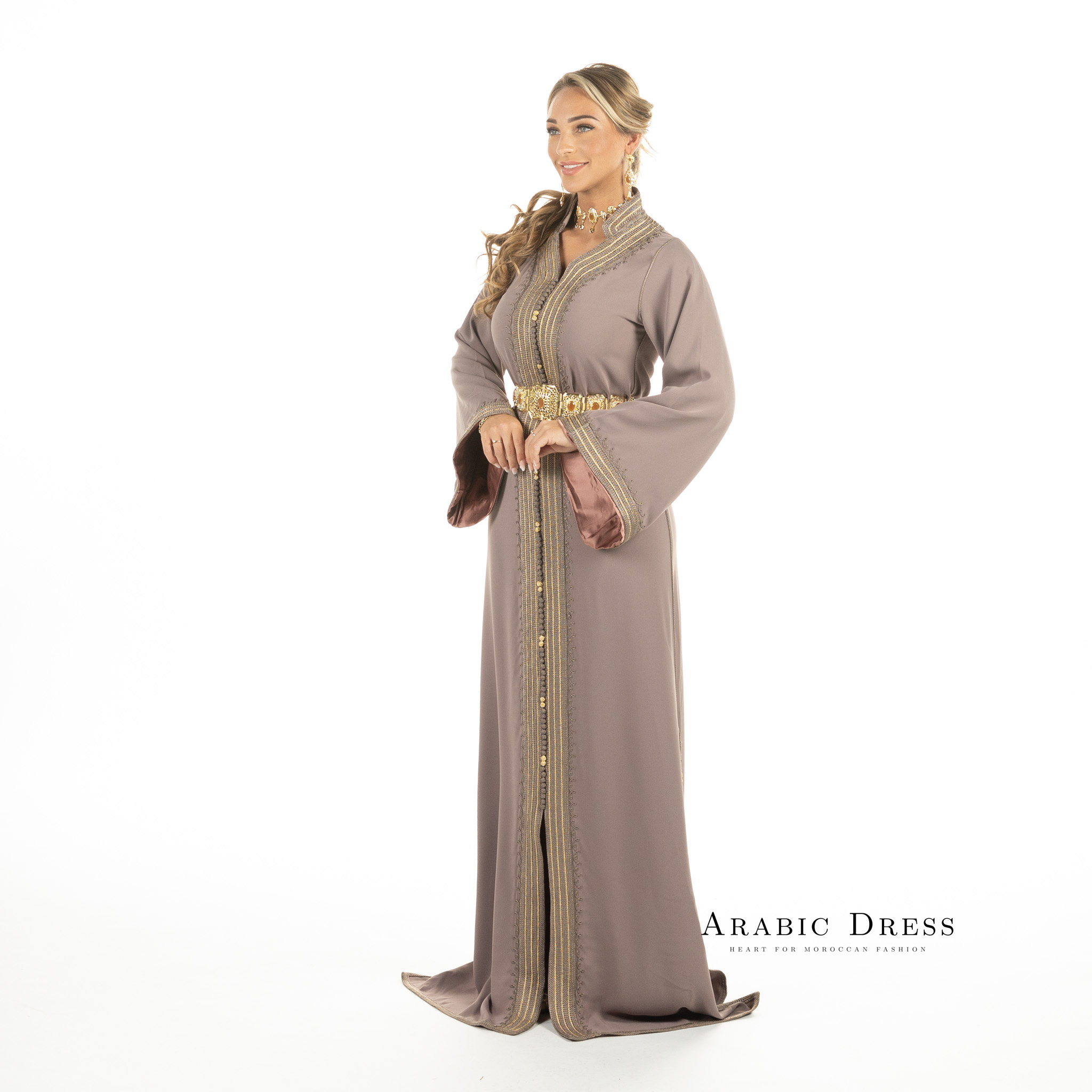 Caftan Sherine Nude - Arabic Dress