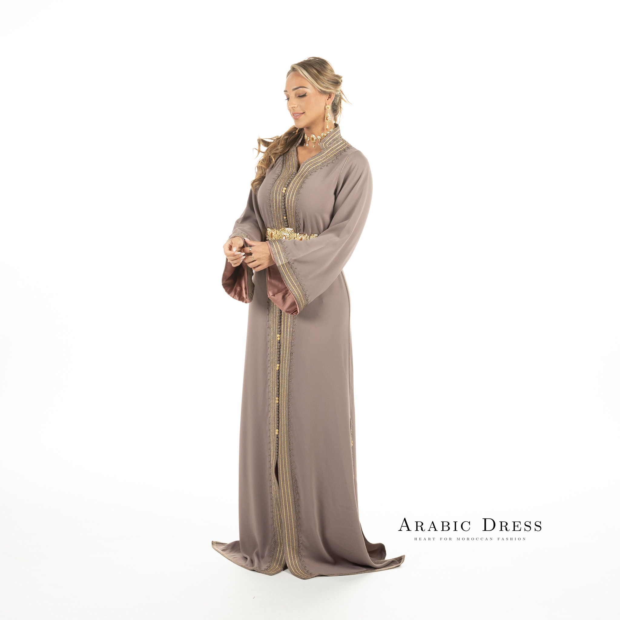 Caftan Sherine Nude - Arabic Dress
