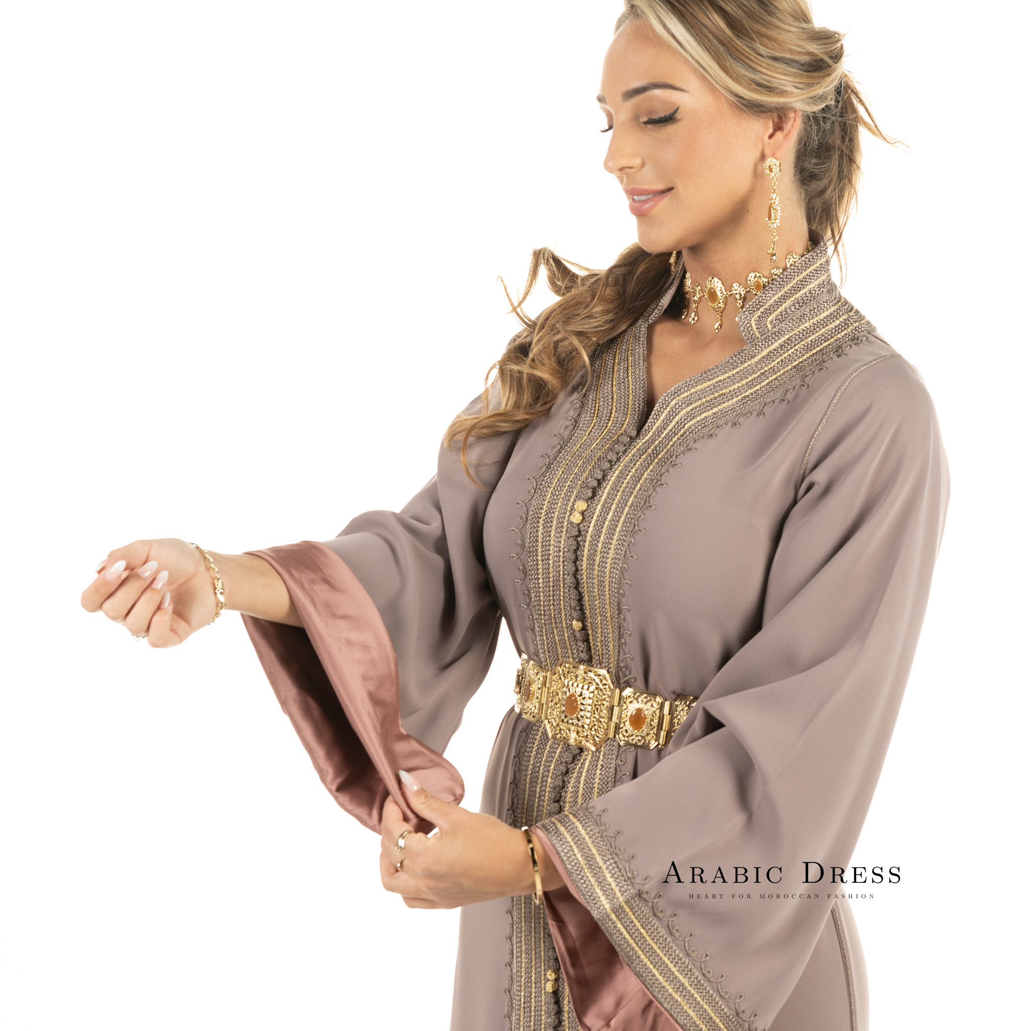 Caftan Sherine Nude - Arabic Dress