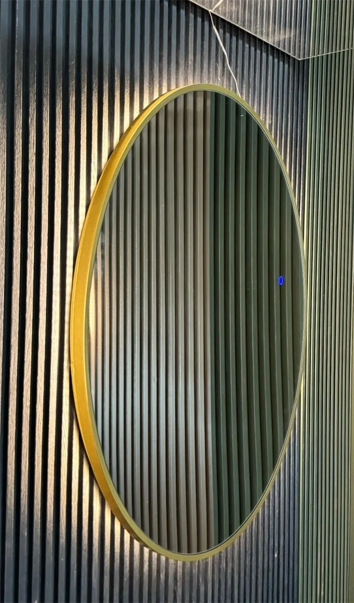 Spiegel rond met verlichting - Mountains Flame