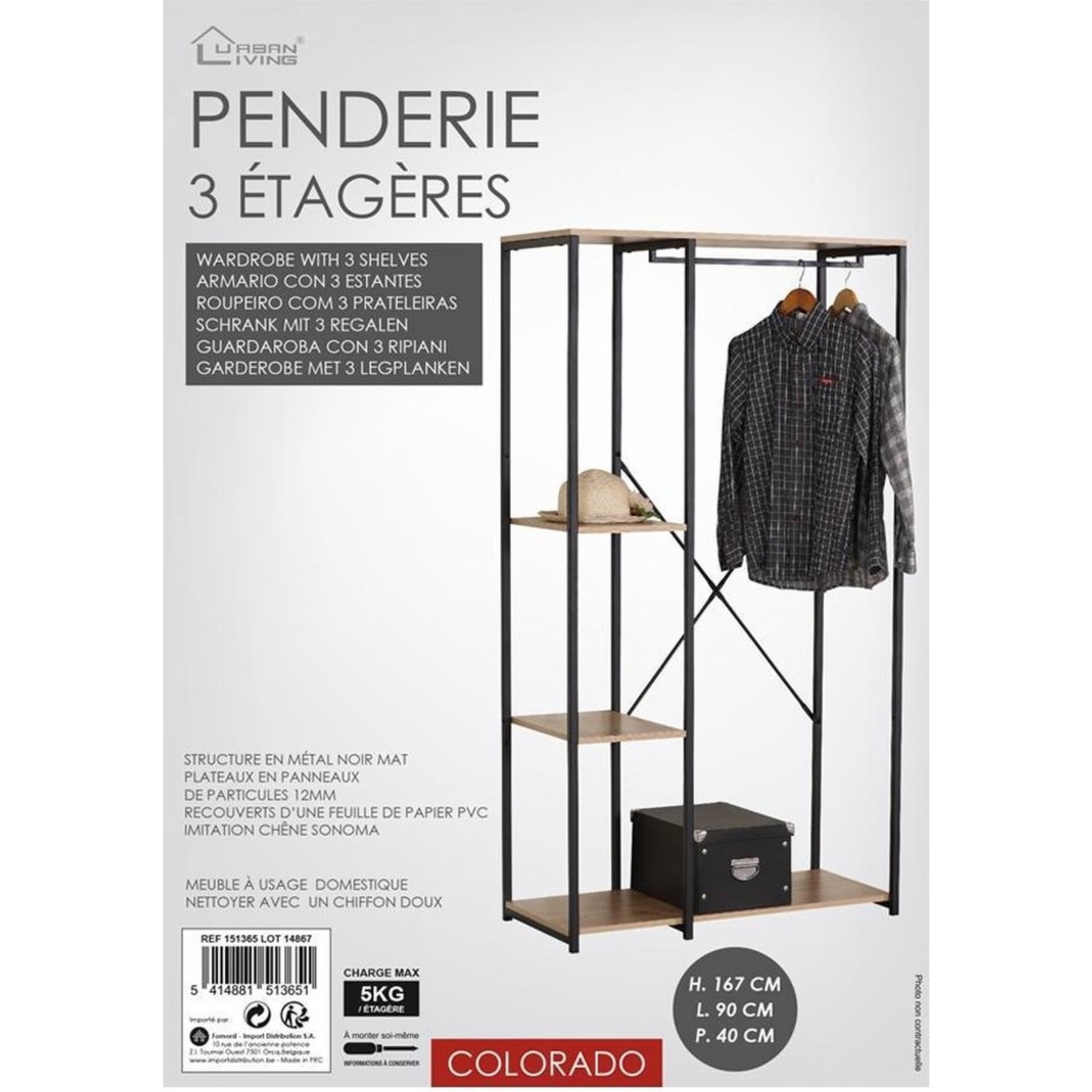 Open kast / Kapstok / Garderoberek Colorado - SuperSoldi