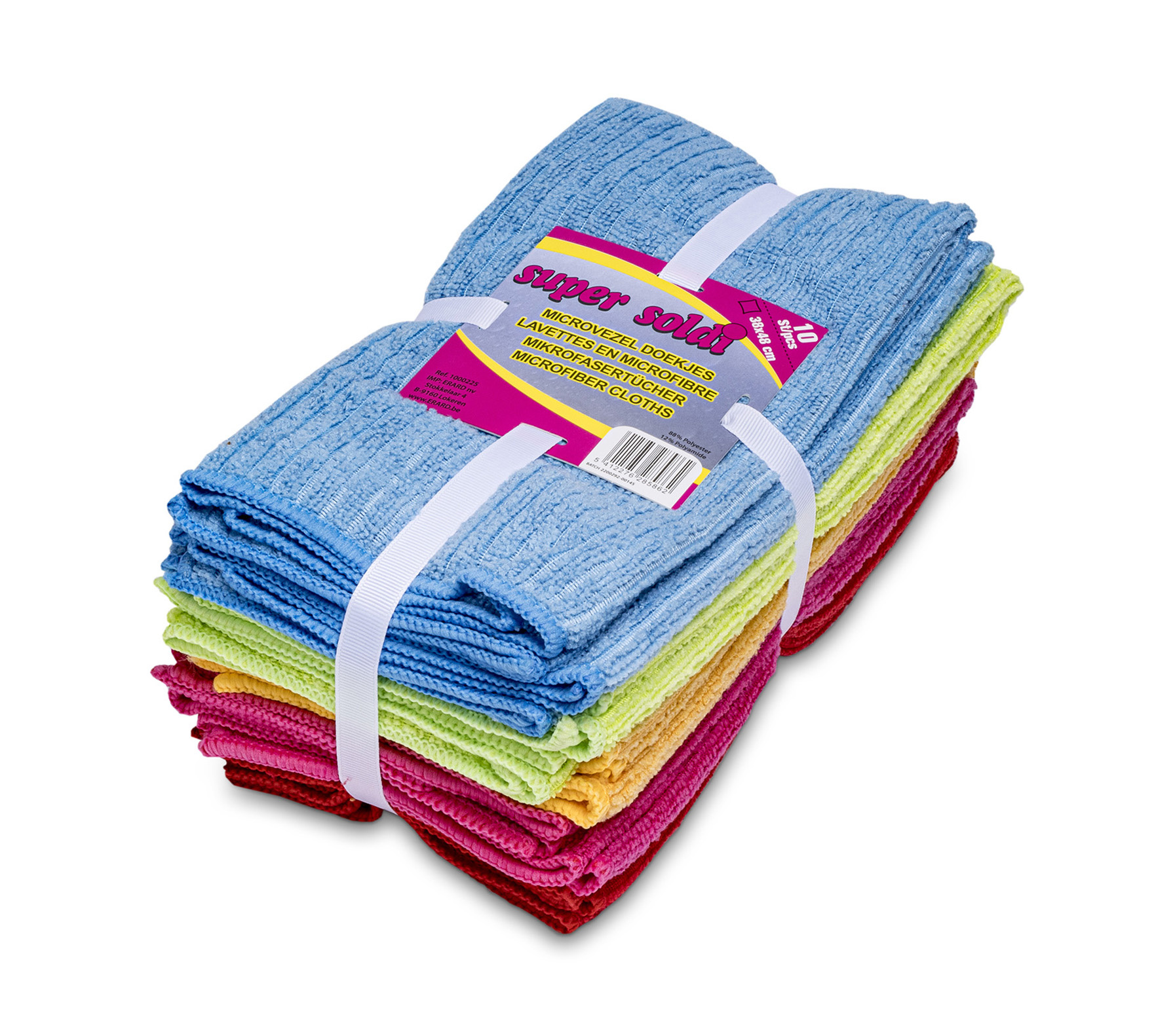 Super Soldi Microvezeldoek - set 10 stuks - 38x48cm - SuperSoldi
