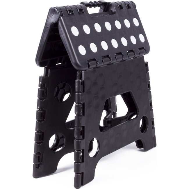 Keukentrapje - Opstapje - Opvouwbaar - Zwart /Wit - tot 80 kg - SuperSoldi