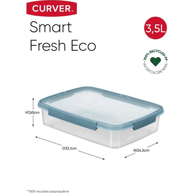 Curver Smart Fresh Eco Vershouddoos Rechthoekig - 3,5L - Laag - SuperSoldi
