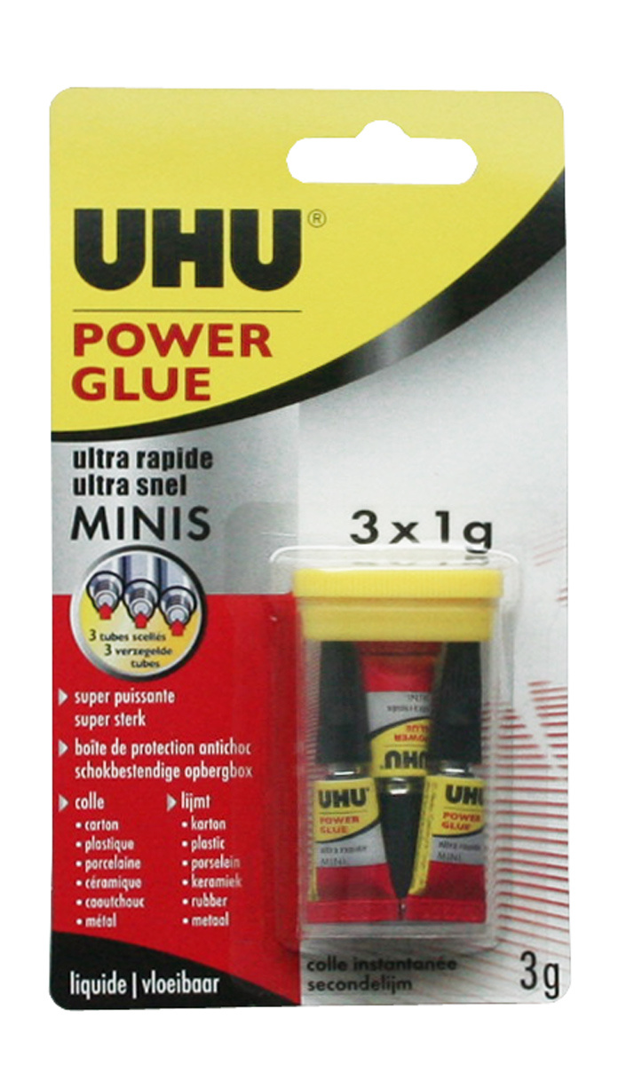 UHU Super lijm - mini - 3x1g. | Super Soldi - SuperSoldi