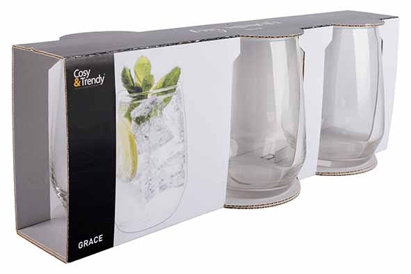 Cosy Moments Glas tumbler - 45cl - set van 3 - Grace - SuperSoldi