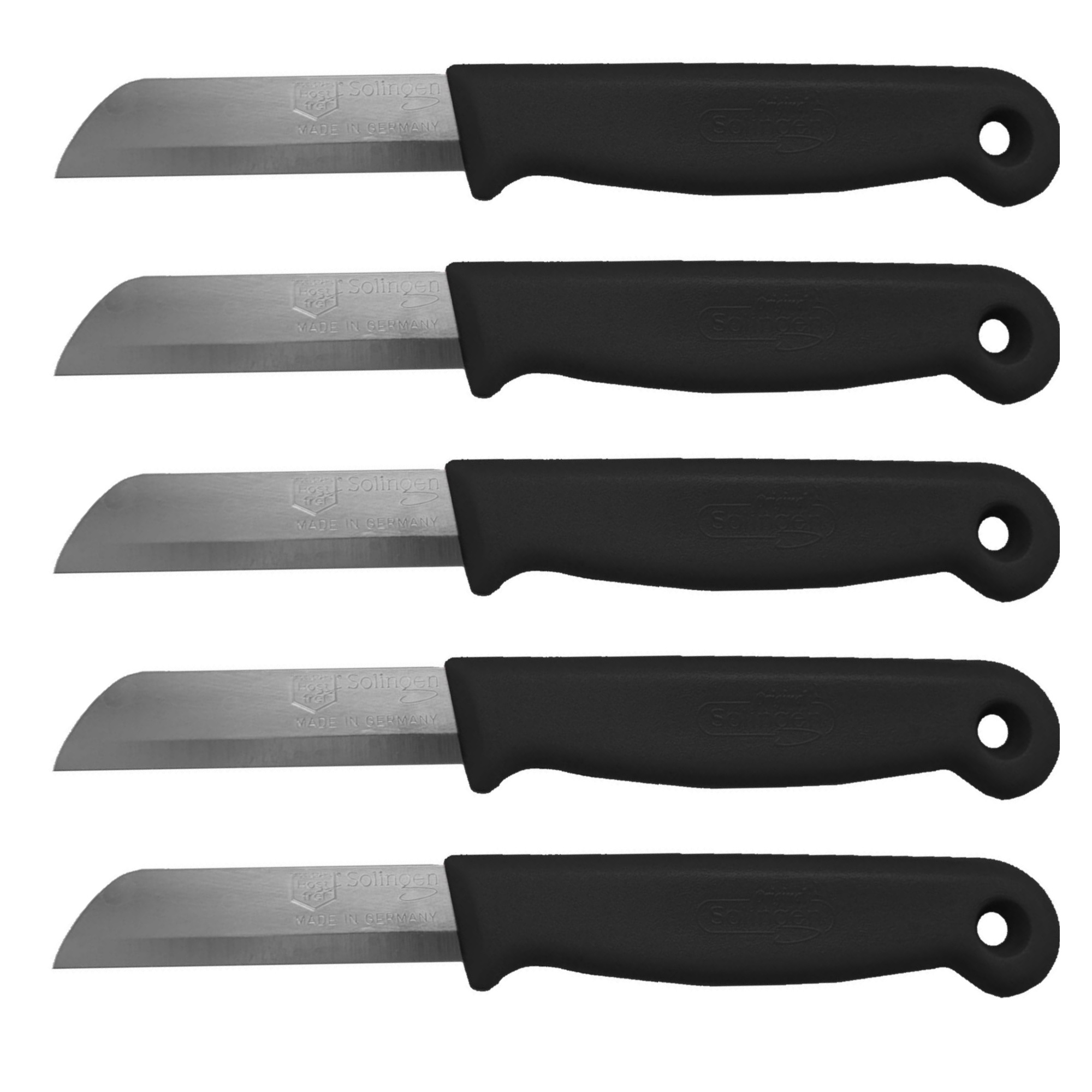 Solingen Schilmesje – RVS Glad – 16 cm met Blade Cover – Zwart – 5 ...