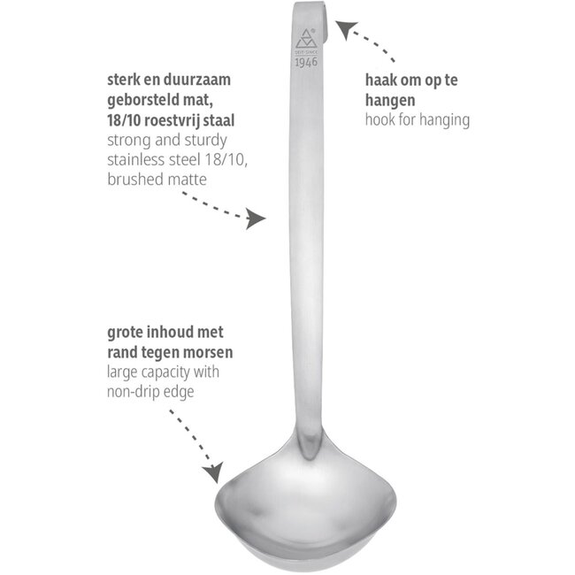 Triangle Soeplepel 1946 Serie – RVS – 32,5 cm – Druppelvrij Schenken ...