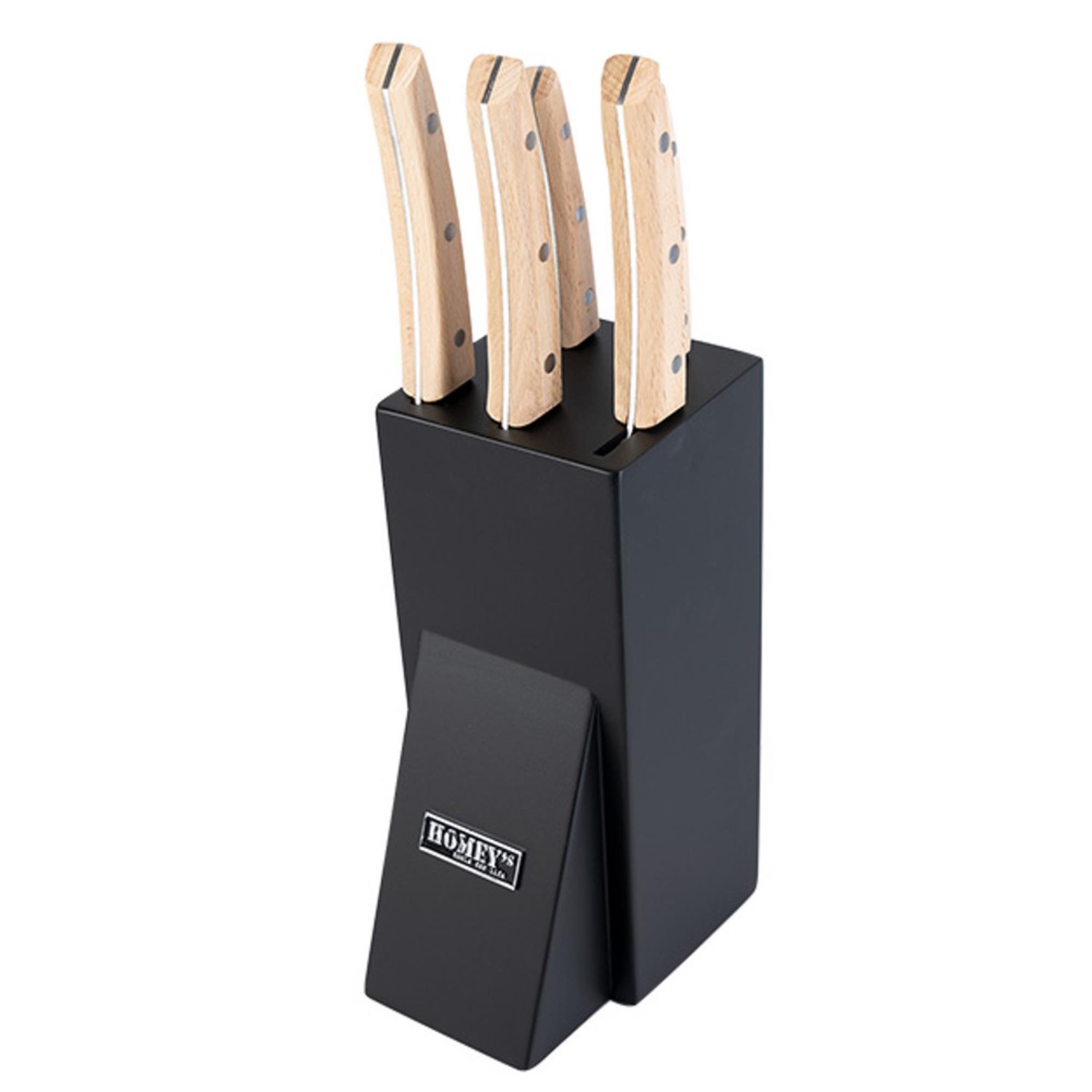 Homey's Homey's Messenblok Bokträ - Beukenhout - Zwart - 5 Delig ...