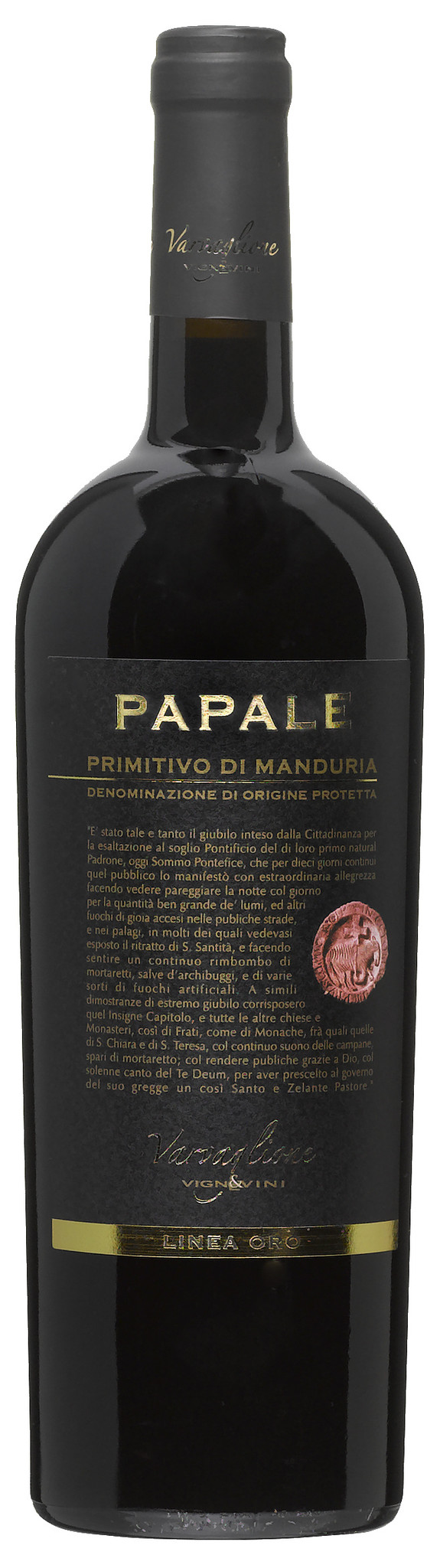 Varvaglione Vigne e Vini Papale 'Linea Oro' DOP. Primitivo di Manduria ...