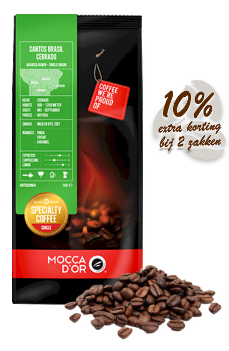 Mocca d'Or Santos Brasil Cerrado koffiebonen 1KG | Faberwineworld.nl ...