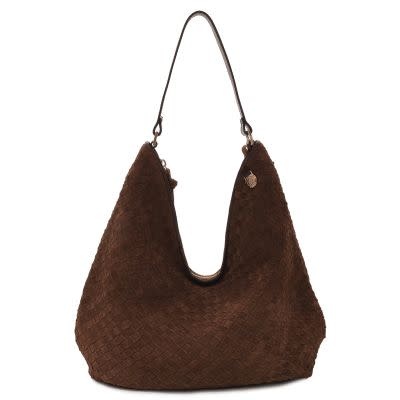 Adax Rozanno Shoulder Bag Mindy Braided Chocolate - De Grote Tas