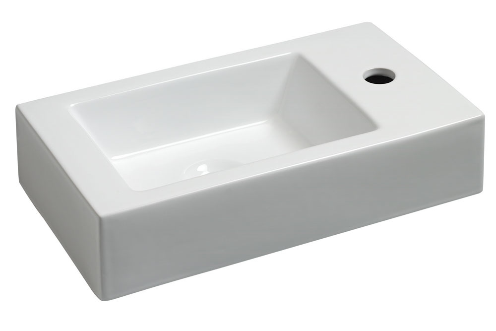 Wiesbaden Rhea fontein rechts 45,5x26x12 cm wit - Sanithuis