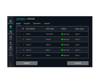 Aritech ATS1140 7" touchscreen
