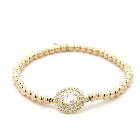 Oval cc gold coloured