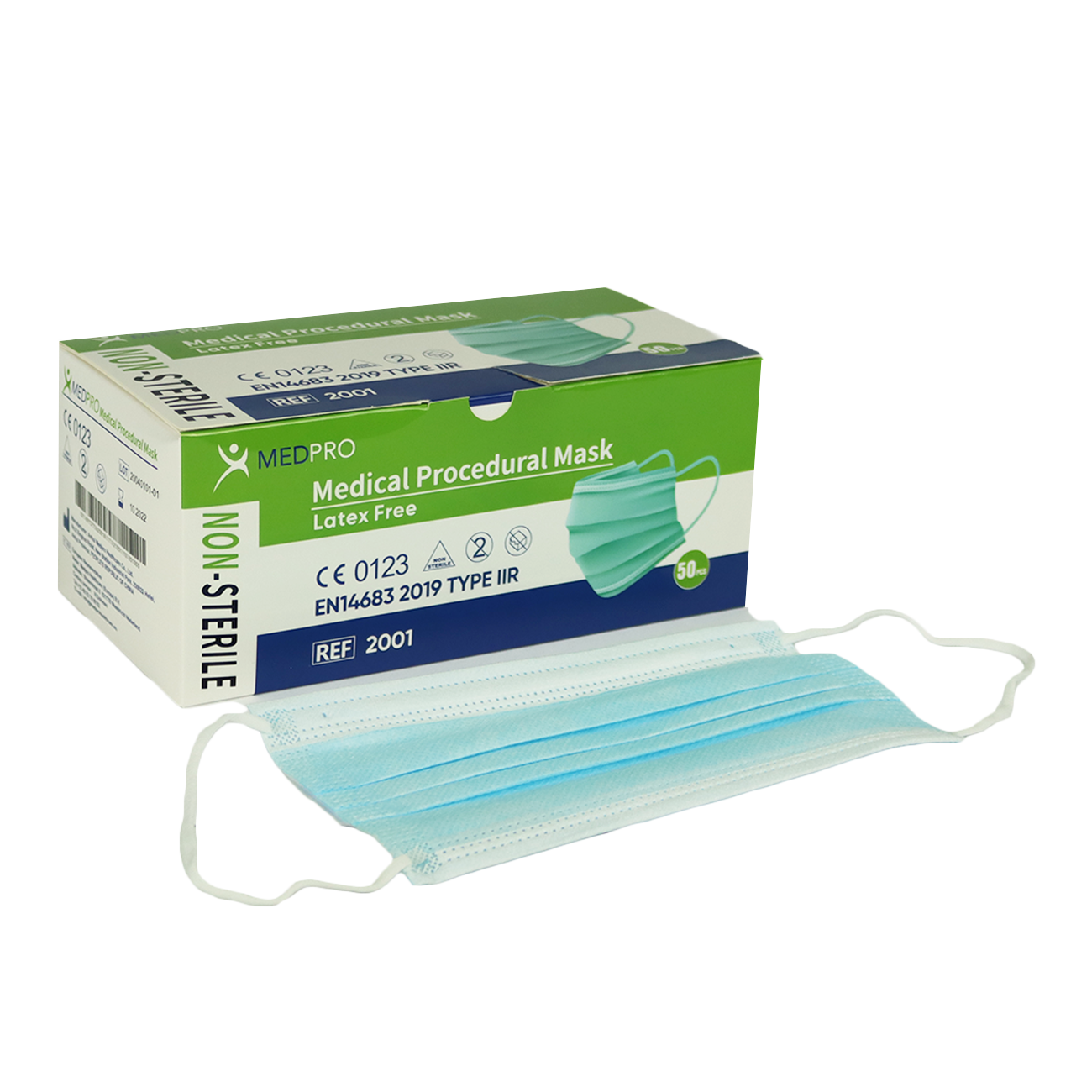 Medpro Medical Procedural mondmasker. 50 stuks in dispenserdoos. - Voor ...